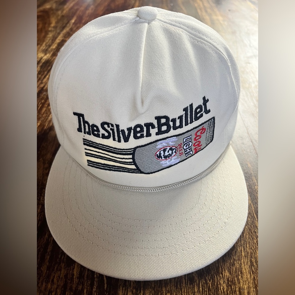Coors Light Silver Bullet Light Beige Snapback Cap Ne… - Gem